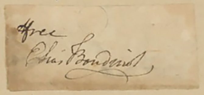 Elias Boudinot, Autograph Signature on Free Frank | Abraham Lincoln ...
