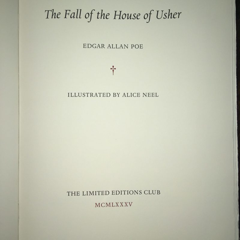 Edgar Allan Poe, The Fall of the House of Usher, Limited Editions Club ...