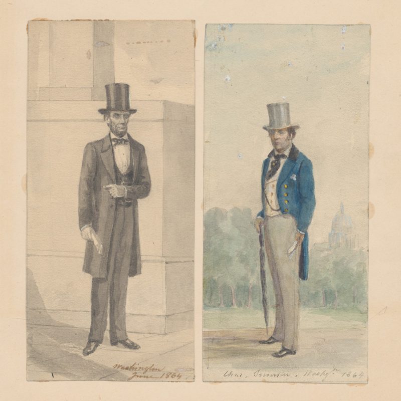Pierre Morand, Sketch of Lincoln And Charles Sumner, From Life ...
