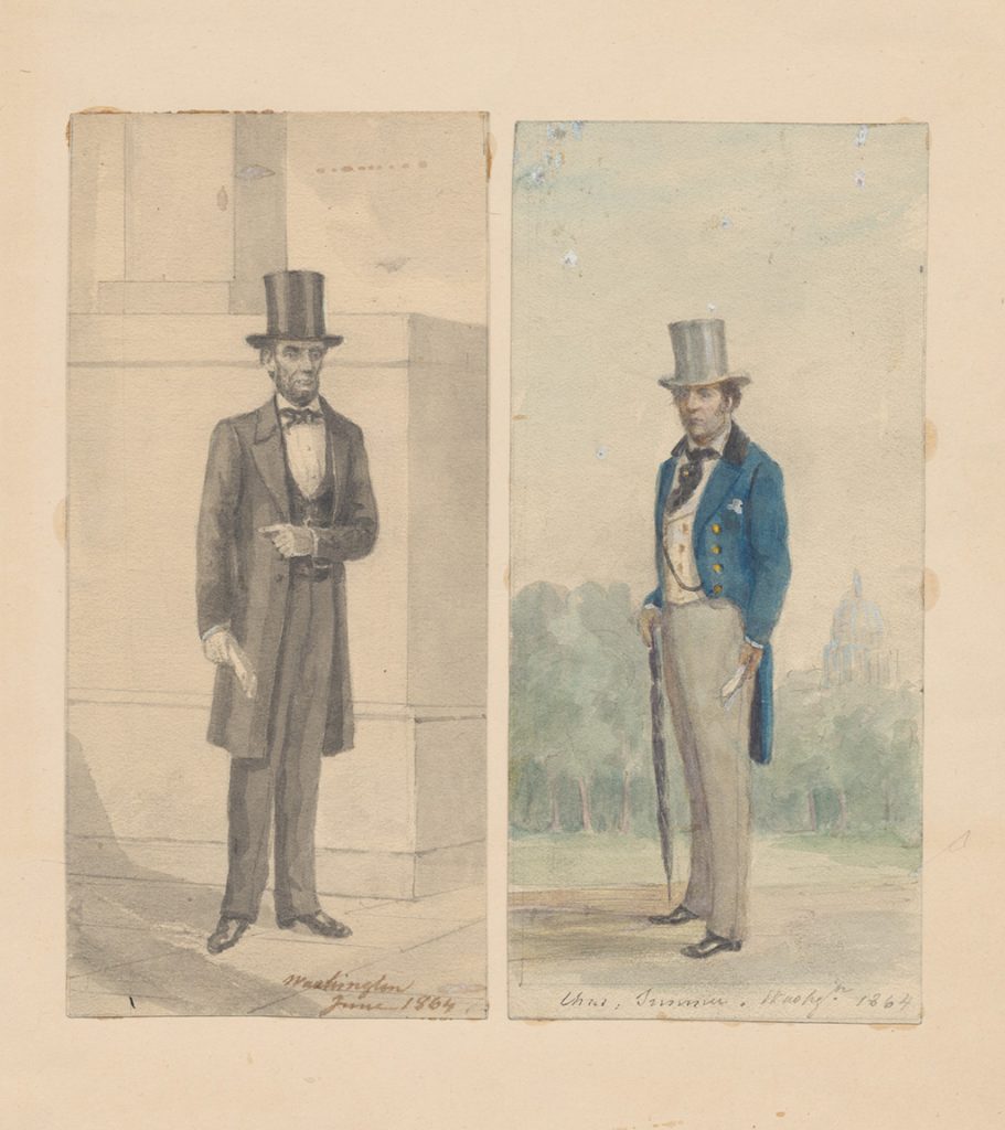 Pierre Morand, Sketch of Lincoln And Charles Sumner, From Life ...
