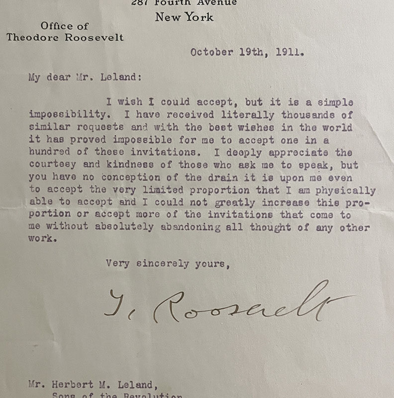 Theodore Roosevelt, Typed Letter Signed, on The Outlook Stationery ...