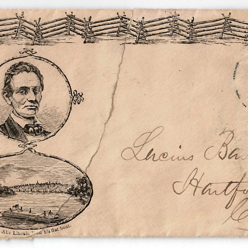 Abraham Lincoln Campaign Cover, Postally Used | Abraham Lincoln Book ...